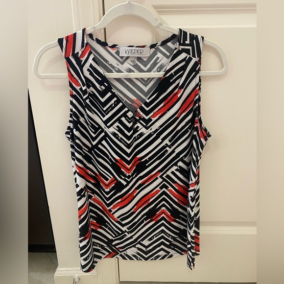 Kasper | Tops | Kasper Black And Red Business Tank | Poshmark